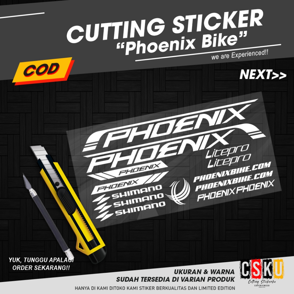 Jual Cutting Sticker Phoenix Bike Variasi Sepeda Set Dewasa Stiker ...