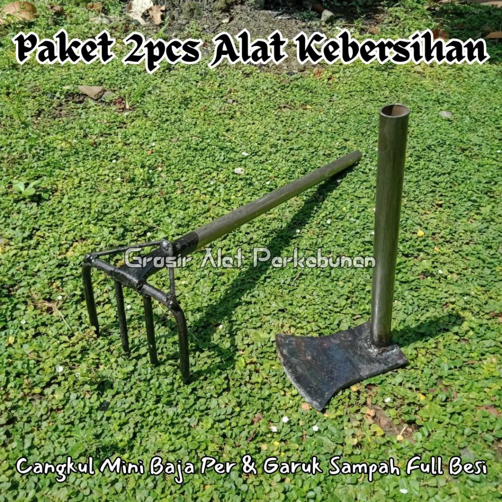 Jual Cangkul Baja Asli Mini Gagang Besi Anti Copot - Paket 2 Pcs Alat ...