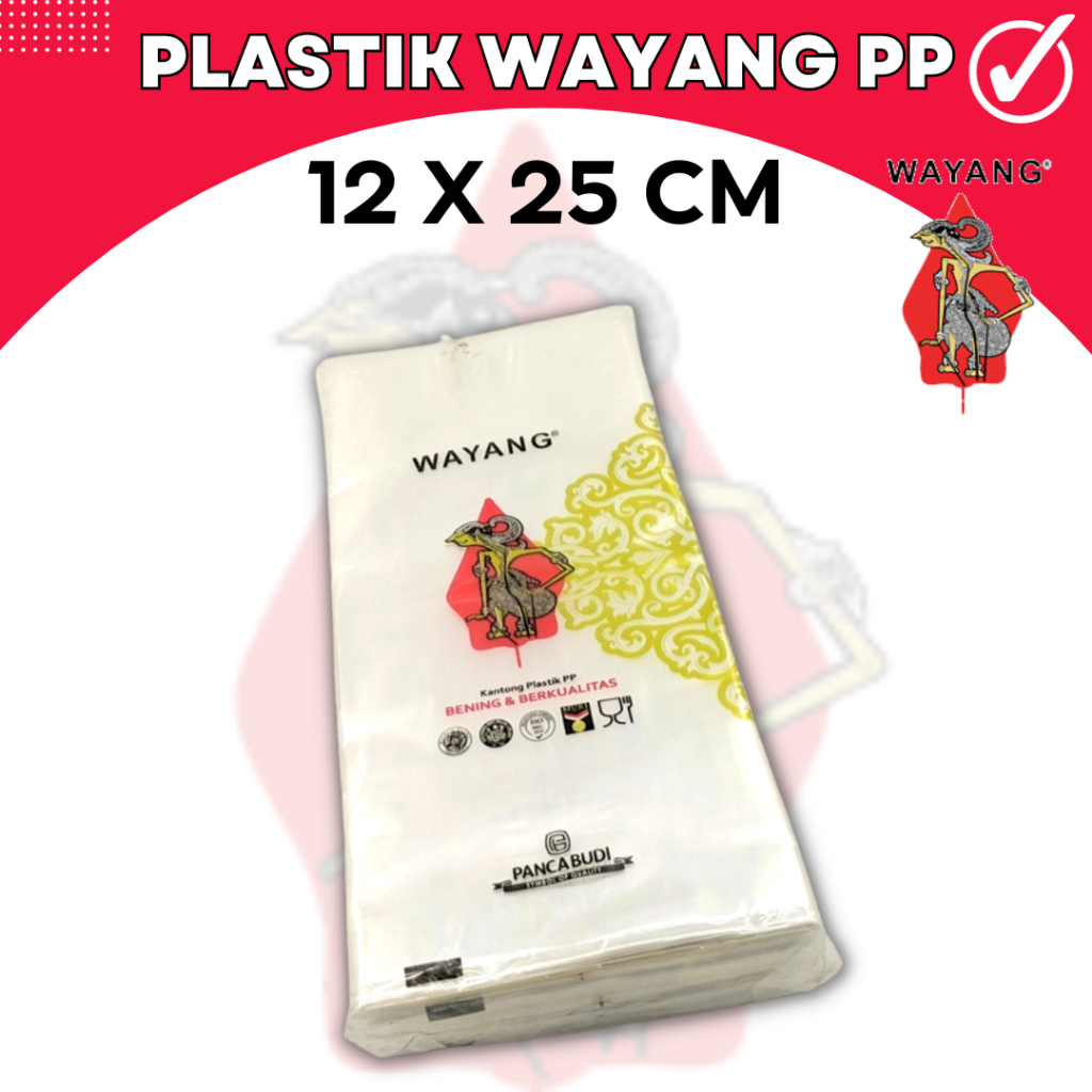 Jual Plastik Packing Bening Wayang PP Uk 12x25cm - Plastik Kemasan Kue ...
