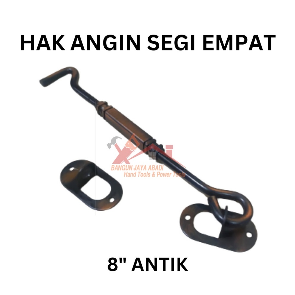 Jual Hak Angin Lamskar Jendela Segi Empat 8" Inch Hitam Antik Silver ...