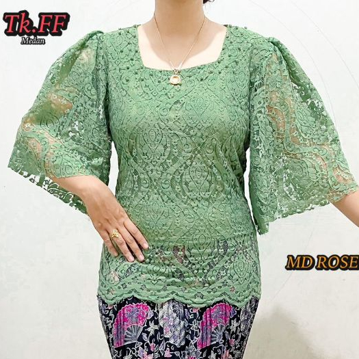 Jual Atasan Blus brokat semifrancis premium tangan kalong | Shopee ...