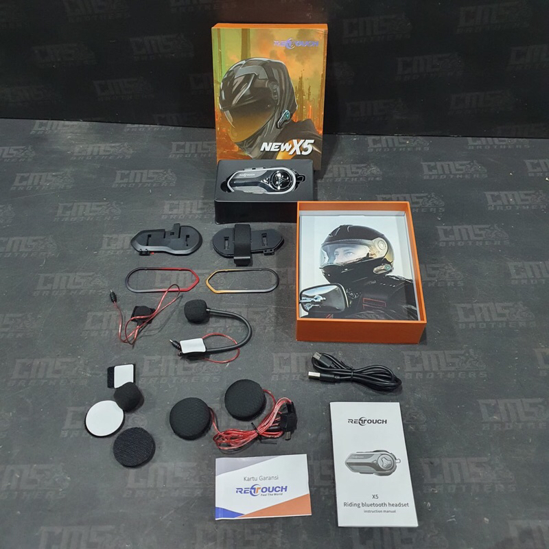 Jual Interphone Intercom Helmet Retouch New X5 Riding Bluetooth Headset ...