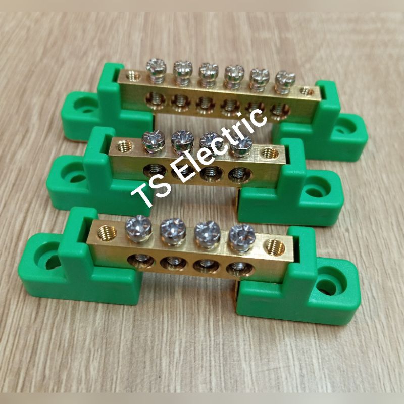 Jual Terminal Block Grounding / Nol Arde 8x12 M5 4 Pole Hijau | Shopee ...
