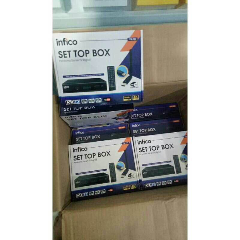 Jual PROMO**STB INFICO SNI FREE DONGLE WI-FI BAHAN PLAT BESI TAHAN ...