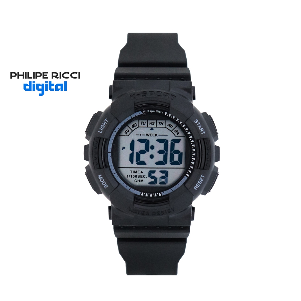 Jual PhiLipe Ricci Digital Jam Tangan Pria Wanita Anti Air Unisex ...