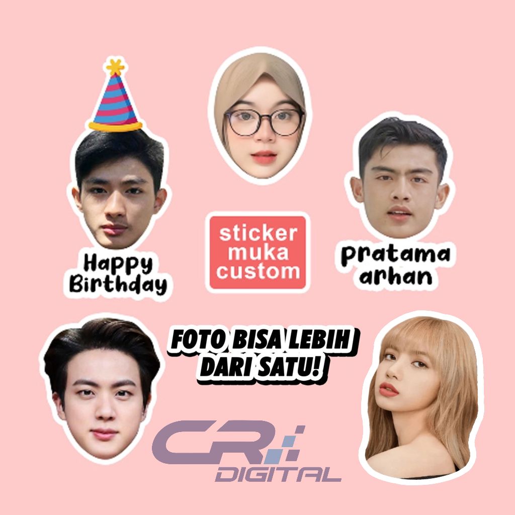 Jual [COD] STIKER CUSTOM MUKA WATERPROOF| Bebas request tulisan dan ...