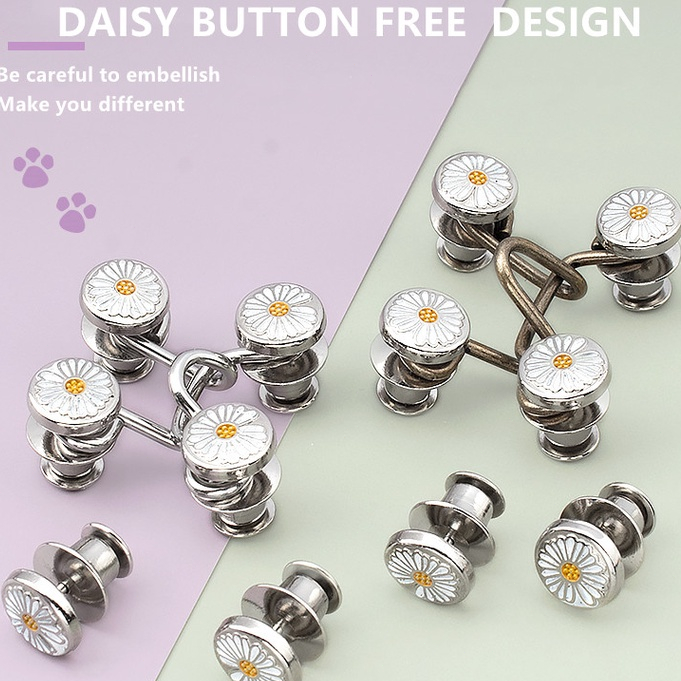 Jual Kancing Jeans Logam Simple Adjustable Motif Bunga Daisy Kait ...