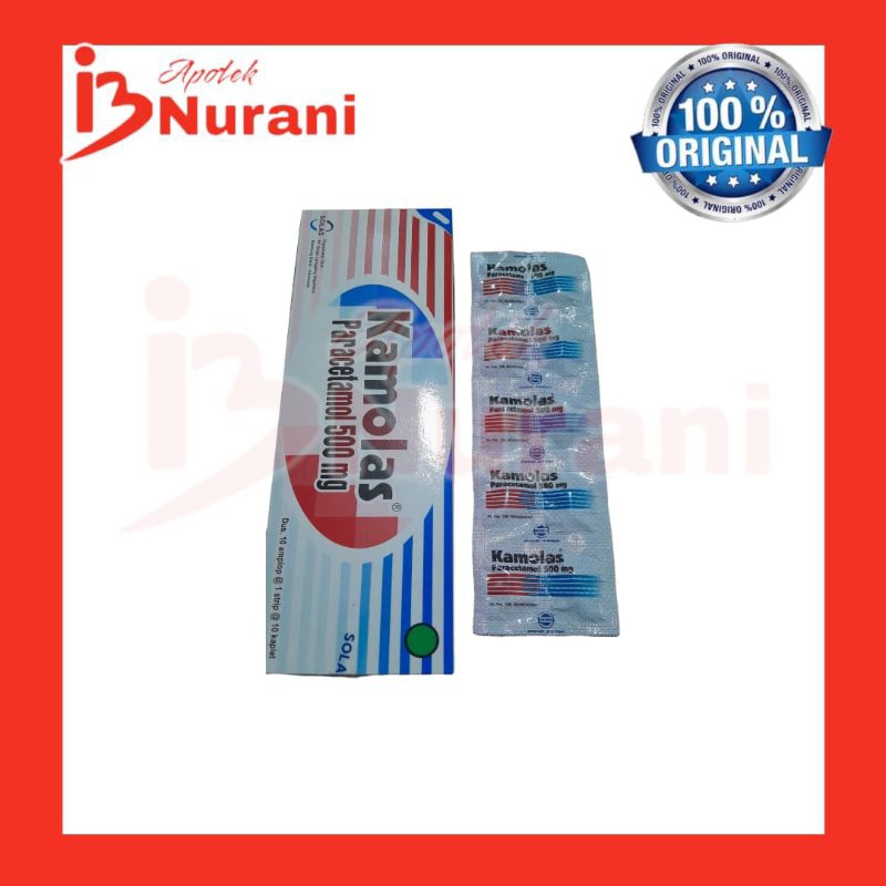 Jual KAMOLAS TABLET PERBOK ISI 10 STP obat untuk demam dan nyeri ...