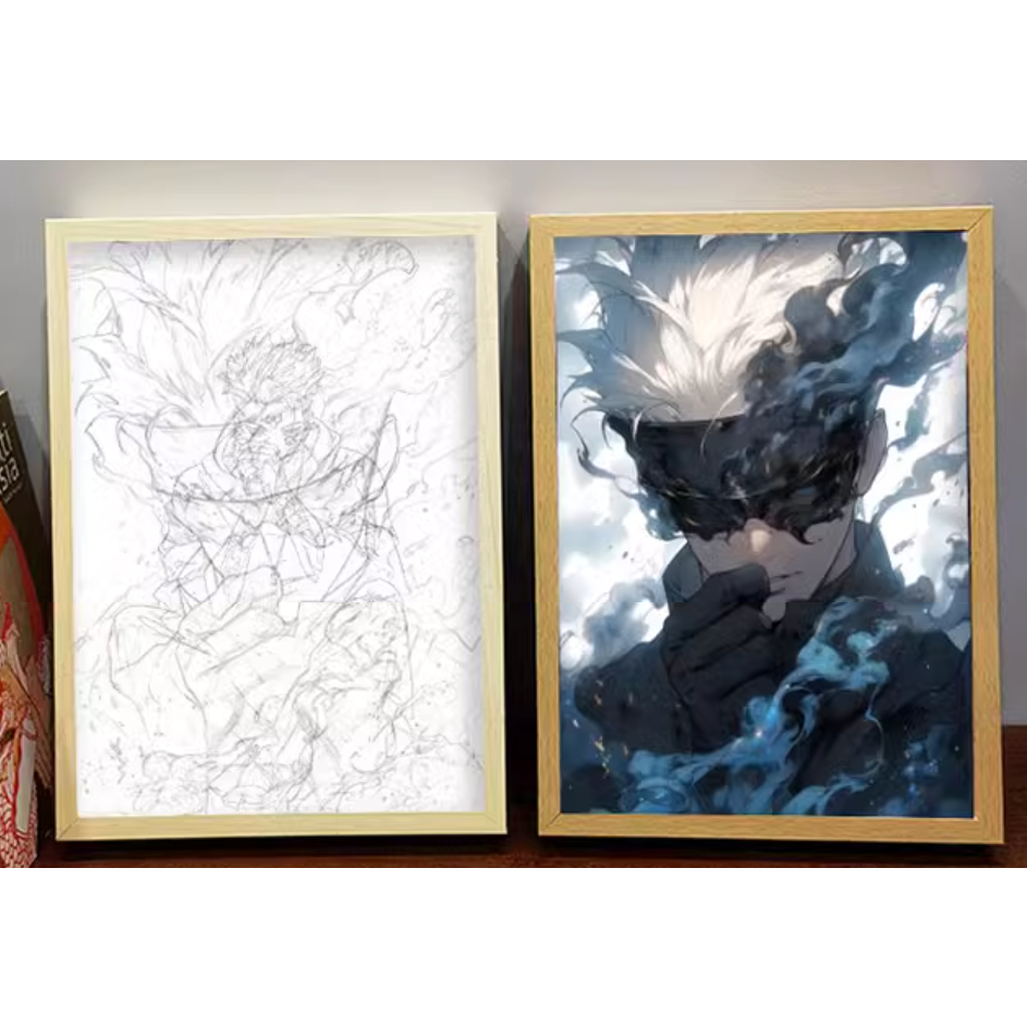 Jual Jujutsu Kaisen Gojo Satoru Geto Suguru SatoSugu Light Box Frame ...