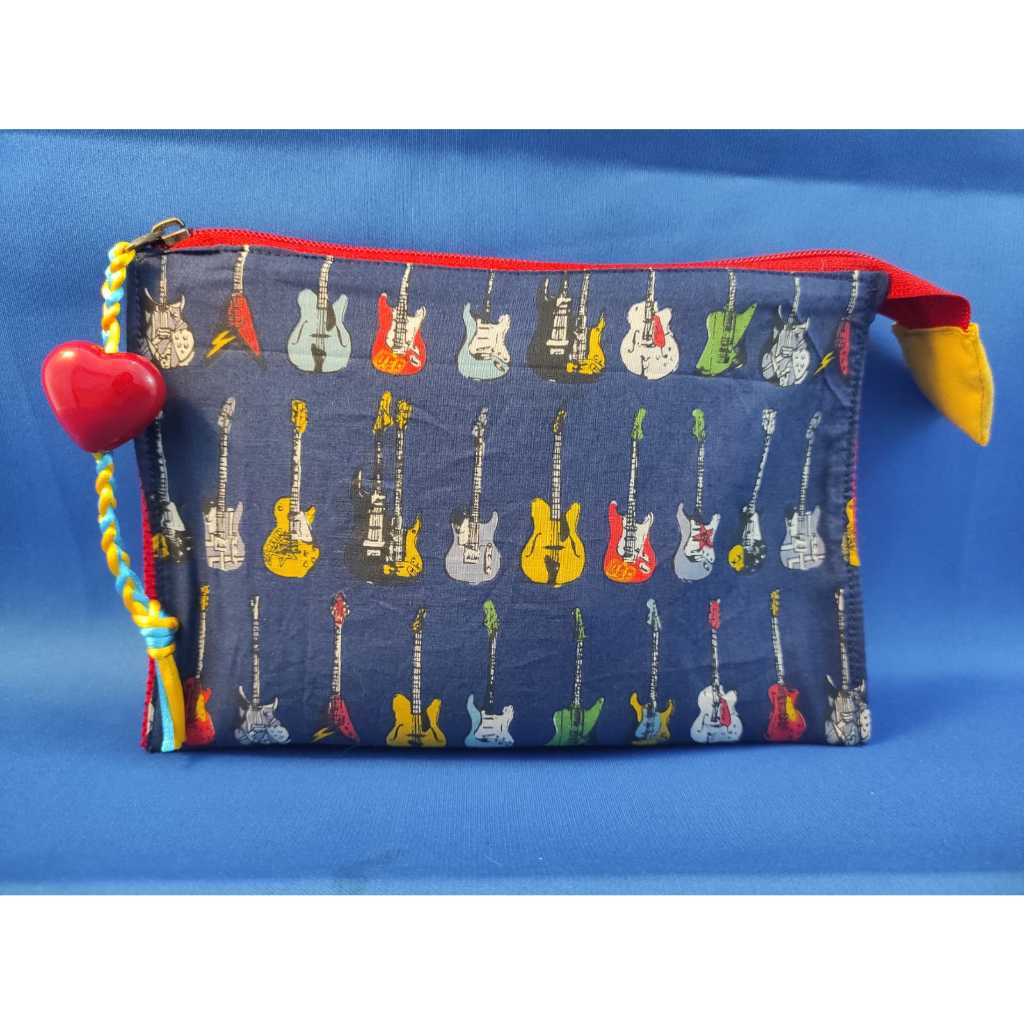 Jual Dompet Jepang ( Japanese Pouch ) - Biru Gelap Motif Gitar Listrik ...