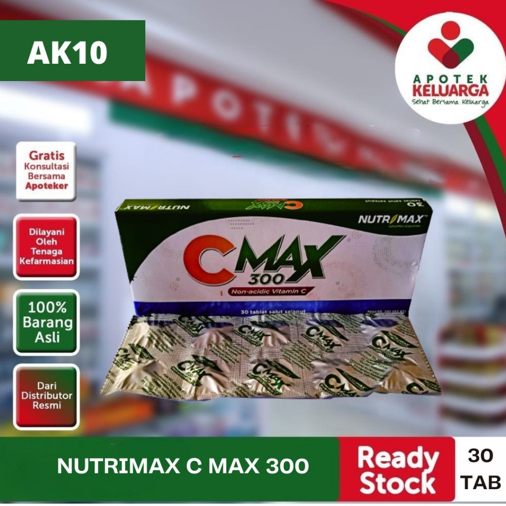Jual NUTRIMAX C MAX 300 MG #VITAMIN C 300 MG, MENJAGA SISTEM IMUN ...