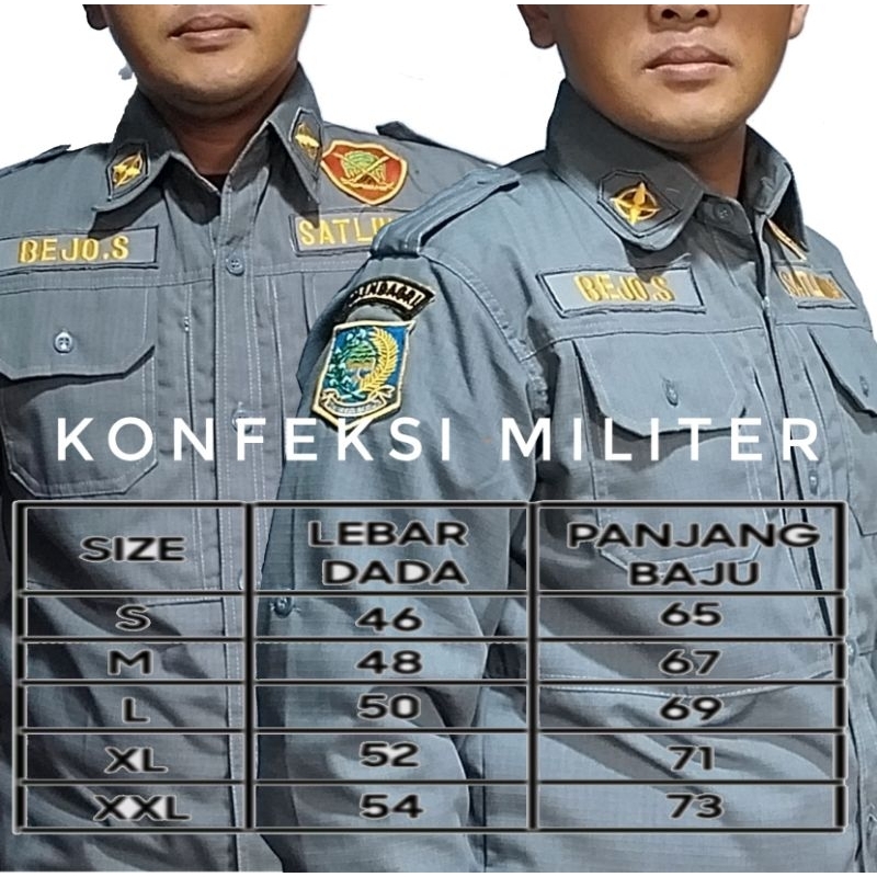 Jual Terbaru Satlinmas Abu Kemendagri Seragam PDL linmas ripstok serat ...