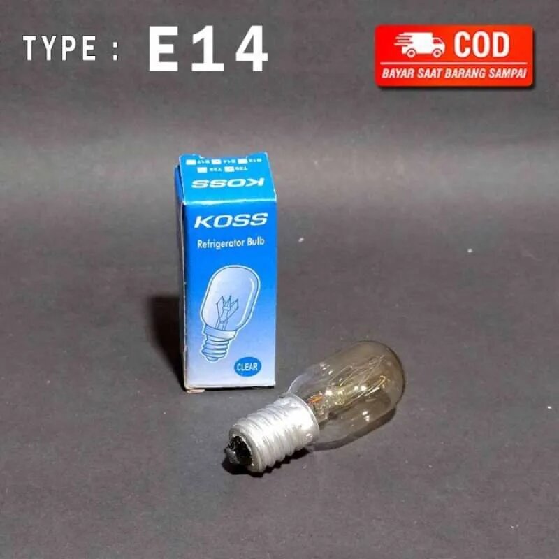 Jual Lampu Kulkas Fitting E14 Cahaya Kuning 15Watt | Shopee Indonesia