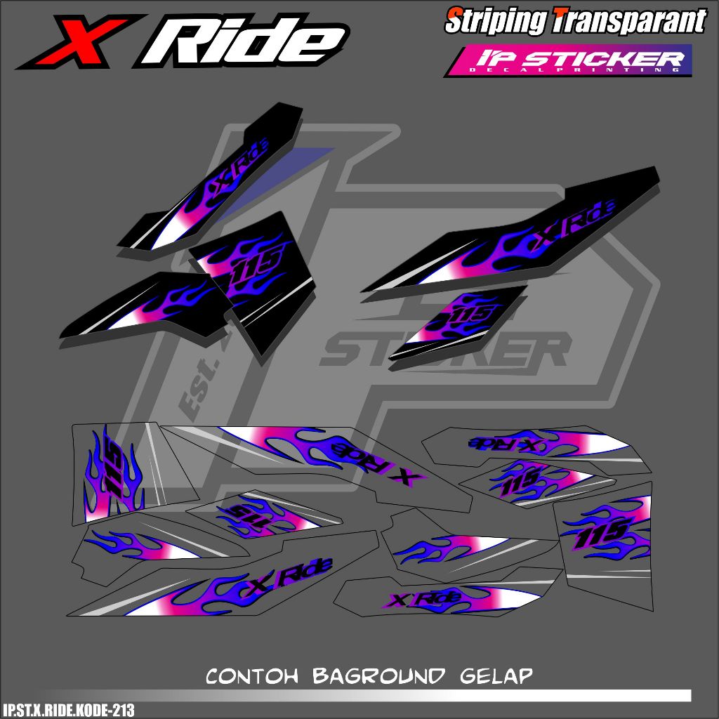 Jual X RIDE (COD) STIKER STRIPING MOTOR YAMAHA X RIDE - LIST GRAFIK ...