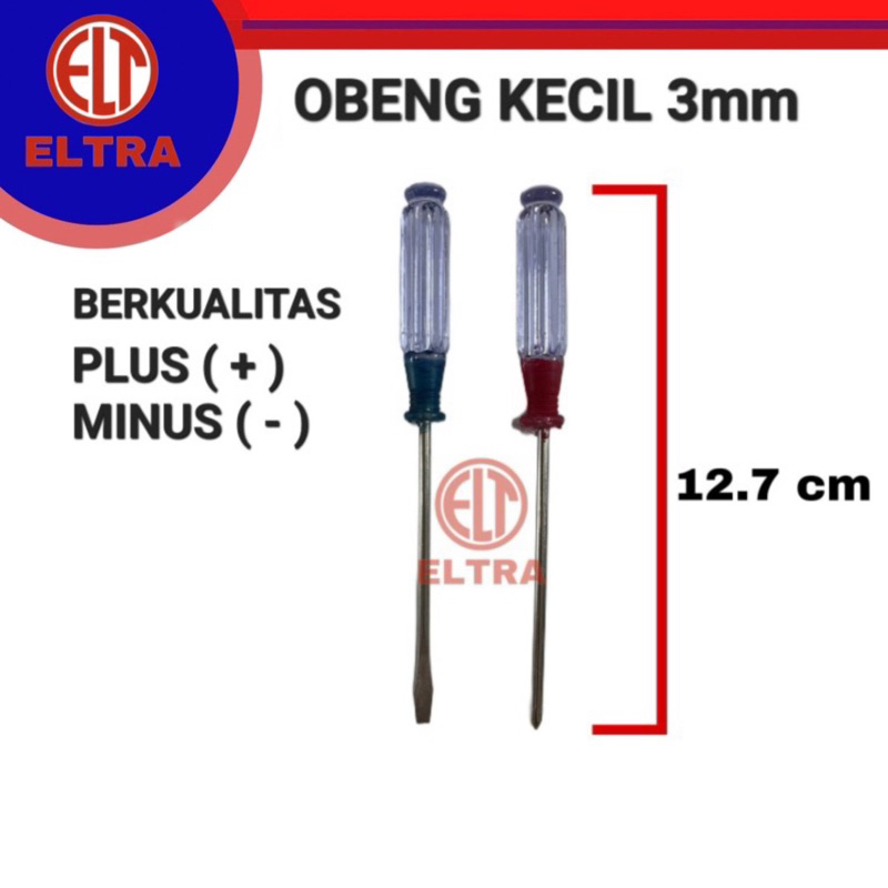 Jual Obeng kecil murah berkualitas + - plus minus 12.5 cm 5 inch obeng ...