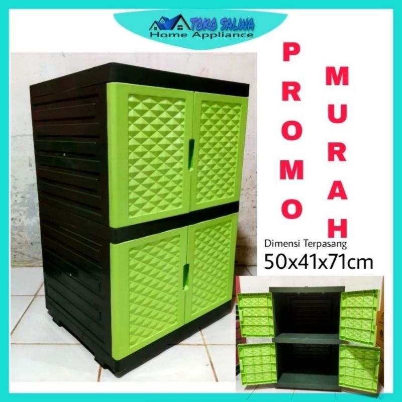 Jual Lemari pakaian Lemari Plastik Mini susun 2/Lemari anak murah ...