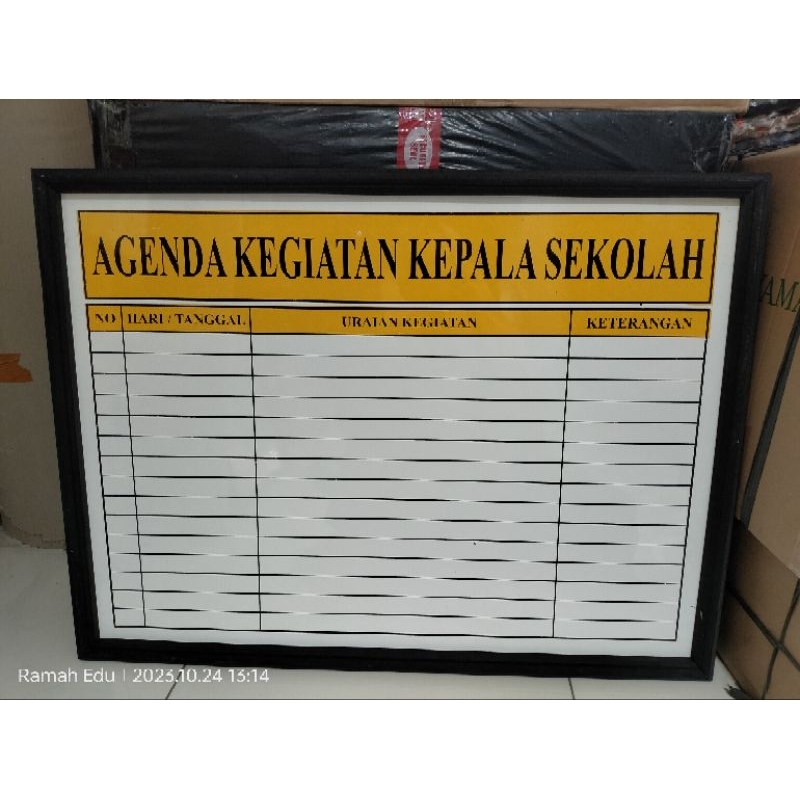 Jual PAPAN DATA AGENDA KEGIATAN KEPALA SEKOLAH | Shopee Indonesia