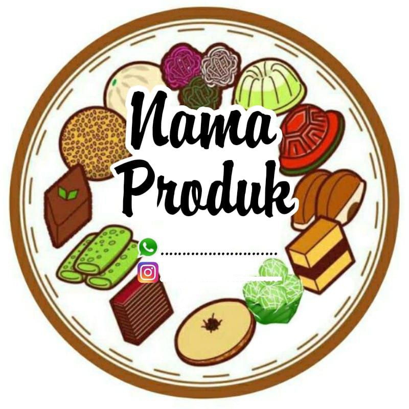 Jual (Minimal order 100 buah) STIKER PRODUK KUE / JAJANAN / CEMILAN ...