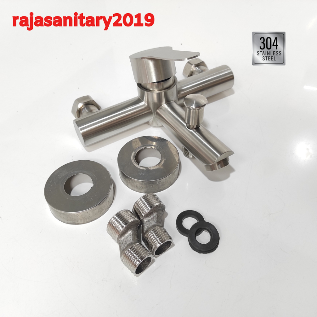 Jual Keran Bakkip Shower Bathtub Stainless SUS304 / Set Kran Bath tub ...