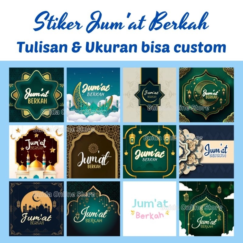 Jual stiker sticker label Jum'at Berkah segel kemasan dekorasi kotak ...