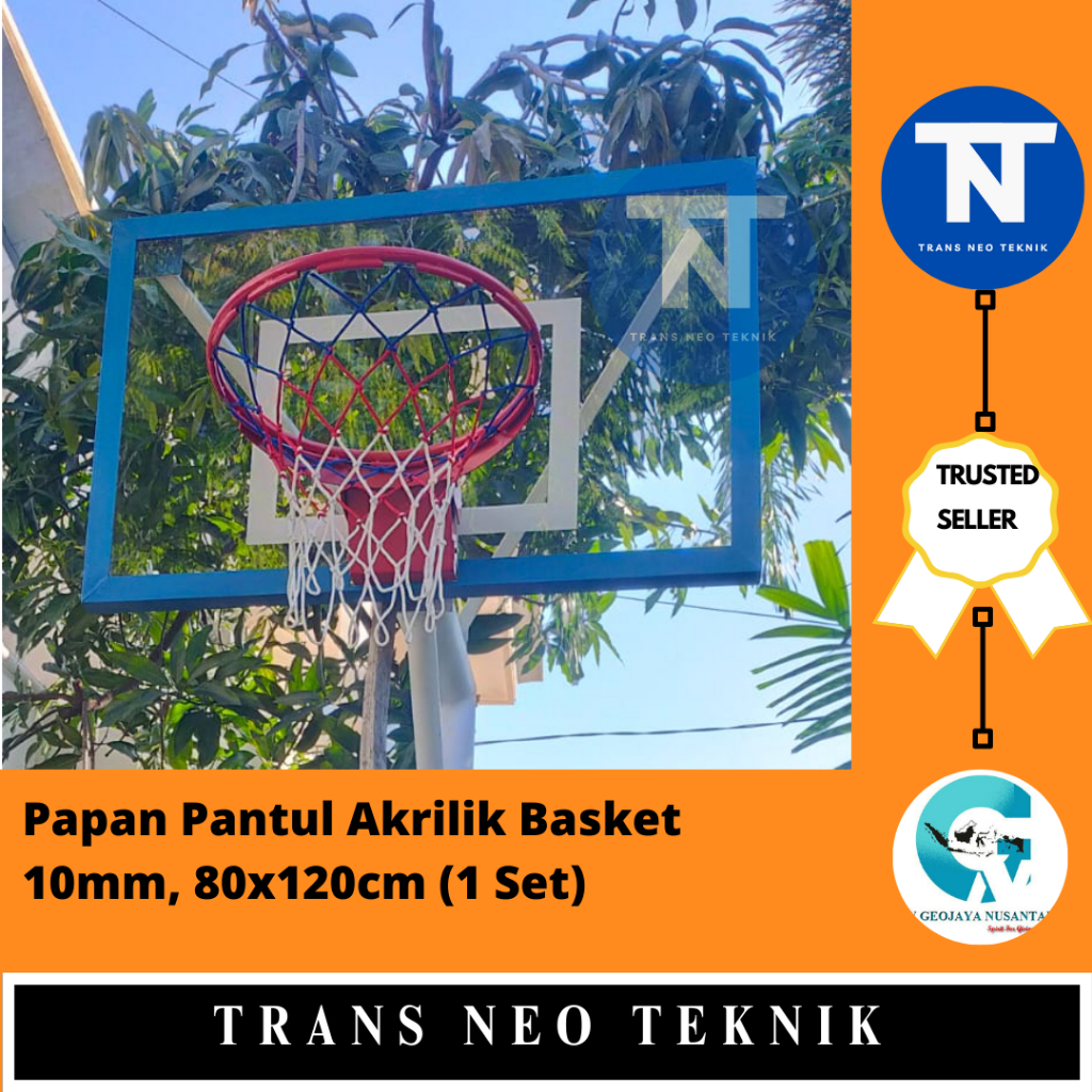 Jual Papan Pantul Akrilik Basket 10mm, 80x120cm (1 Set) | Shopee Indonesia