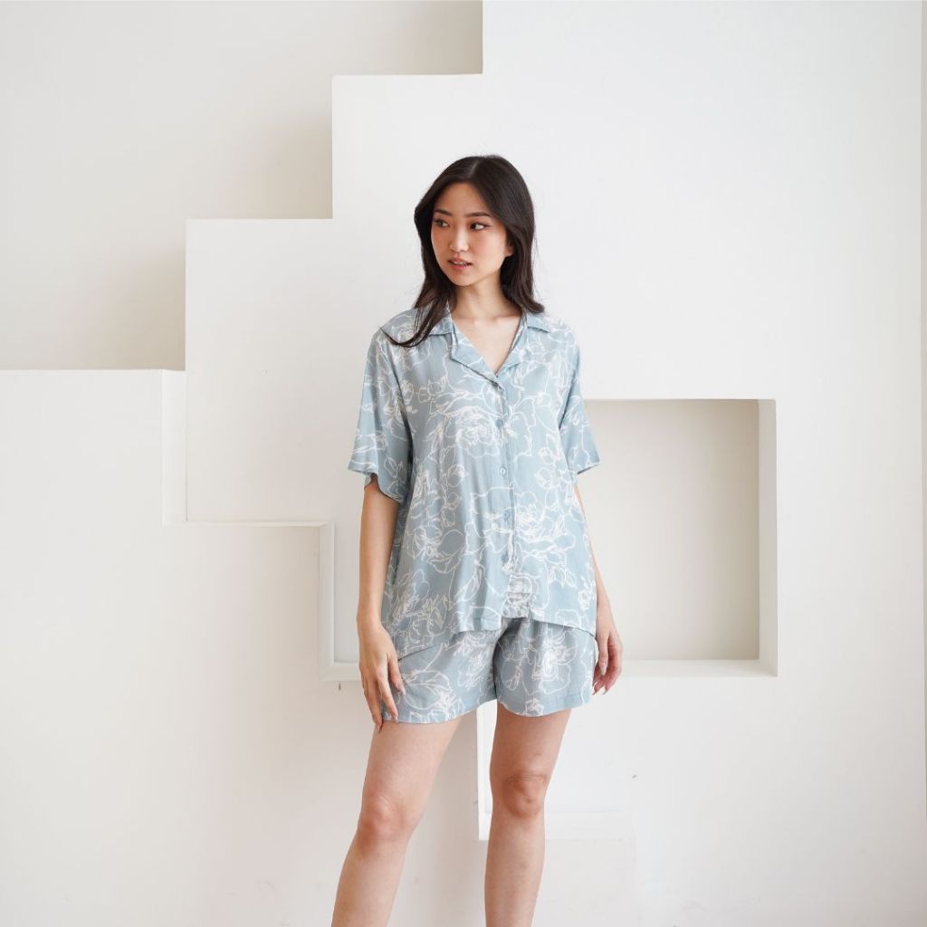 Jual Catalla - Pajamas One Set Lengan Pendek Wanita Rayon Premium | Shopee Indonesia