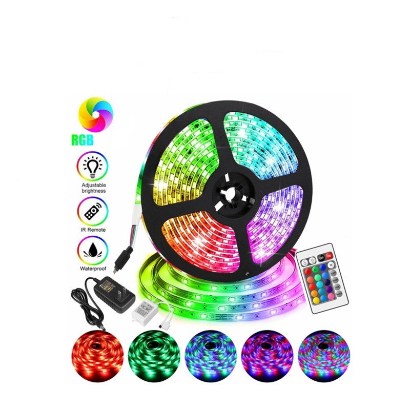 Jual LAMPU LED STRIP 5050 3528 2835 RGB 5/10M IP44 IP33 L3528 REMOTE ...