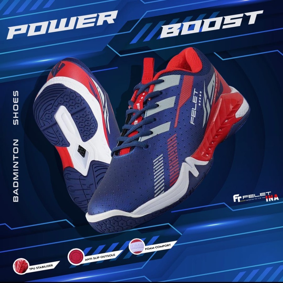 Jual Sepatu Felet Power Boost Series Blue | Shopee Indonesia