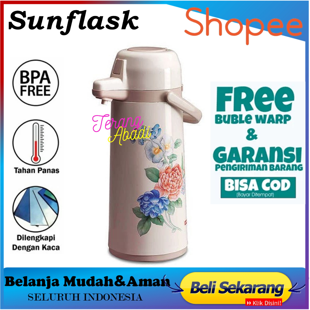 Jual Termos Air Panas Sunflask 2.5 Liter Termos Pompa Air Panas Termos ...