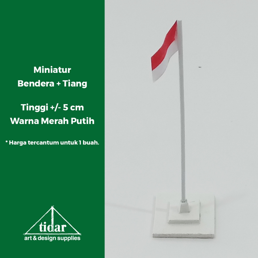 Jual MH - Miniatur Maket Tiang Bendera Merah Putih Skala 1:300 | Shopee ...