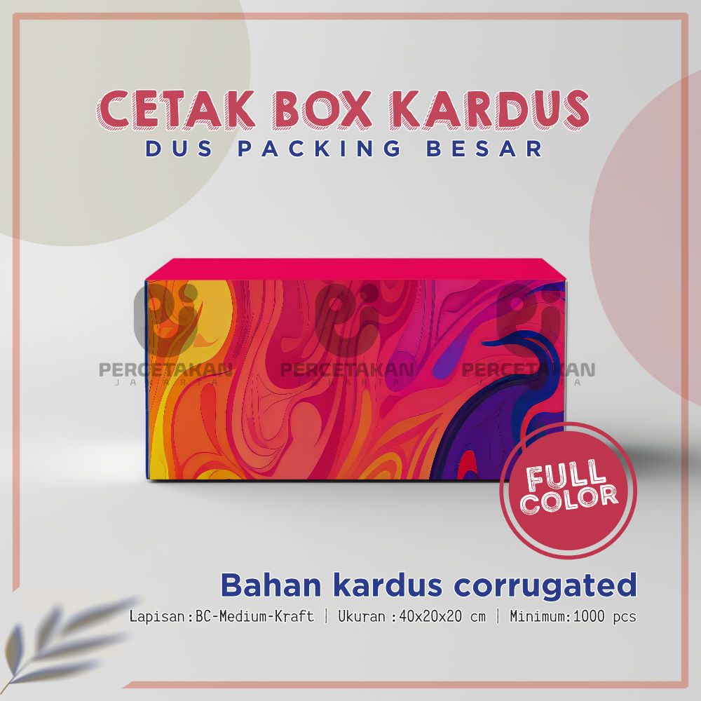 Jual Cetak BOX KARDUS 40x20x20 cm Full Color Free Custom Desain/Logo ...