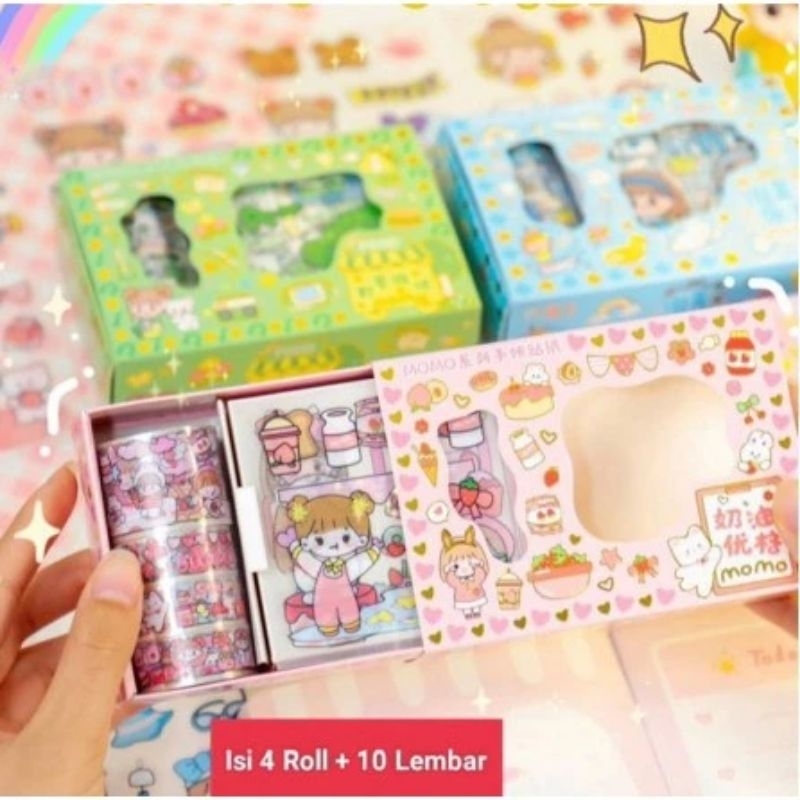 Jual Stiker Roll/ Stiker MOMO Roll Set/ Stiker MOMO Viral Set Salotip ...