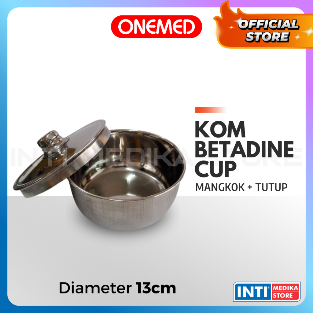 Jual ONEMED - Mangkok + Tutup Stainless Steel | Kom Betadine Cup | Comb ...