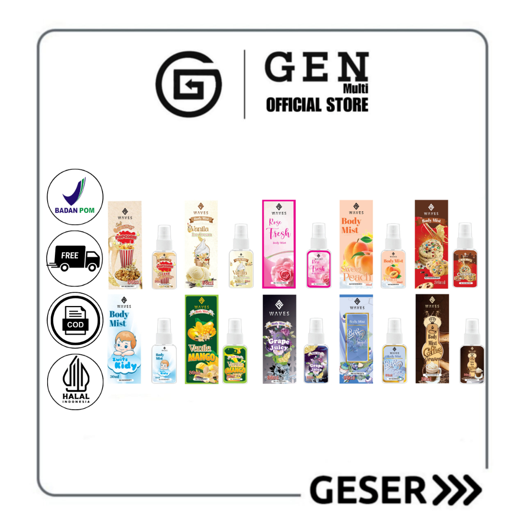 Jual GEN - [BPOM] Parfum Body Mist Popcorn 30ml Premium / Body Mist ...