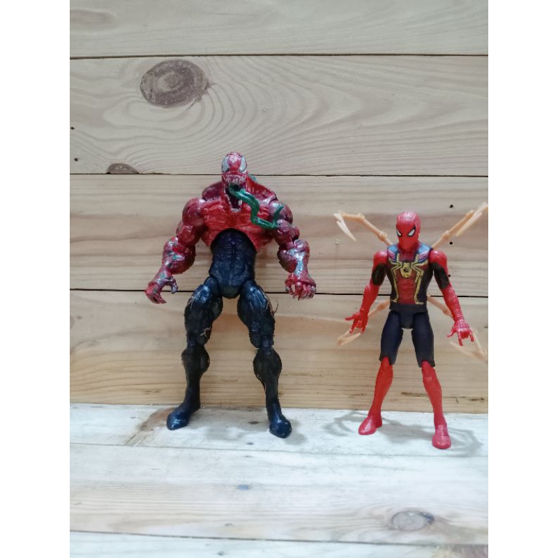 Jual figure marvel legend toxin vs iron spiderman carnage son venom ...