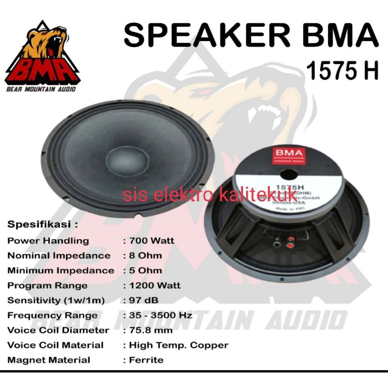 Jual Speaker 15 Inch BMA 1575H | Shopee Indonesia