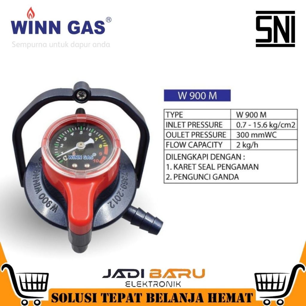 Jual (READY COD) WINN GAS REGULATOR GAS LPG DOUBLE LOCK TEKANAN RENDAH ...