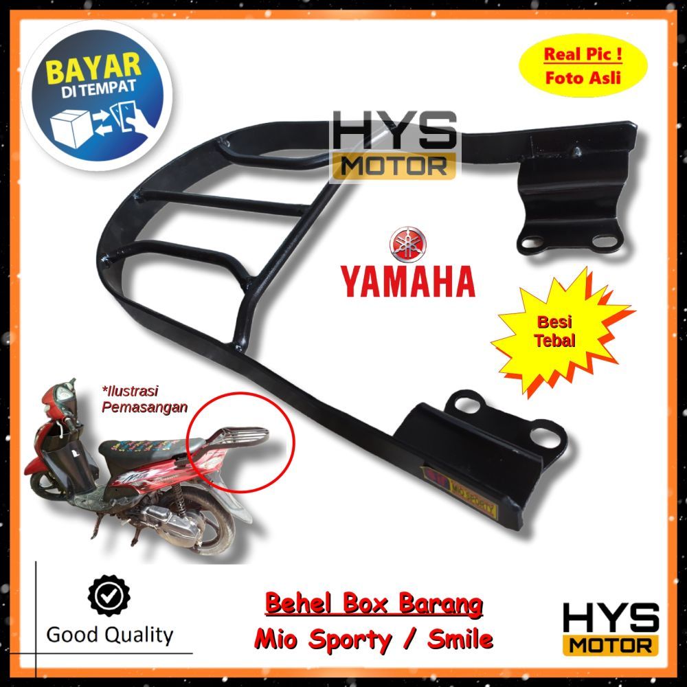 Jual HYS Bagasi Motor Yamaha Mio Sporty / Mio Smile / Mio Lama - Breket ...
