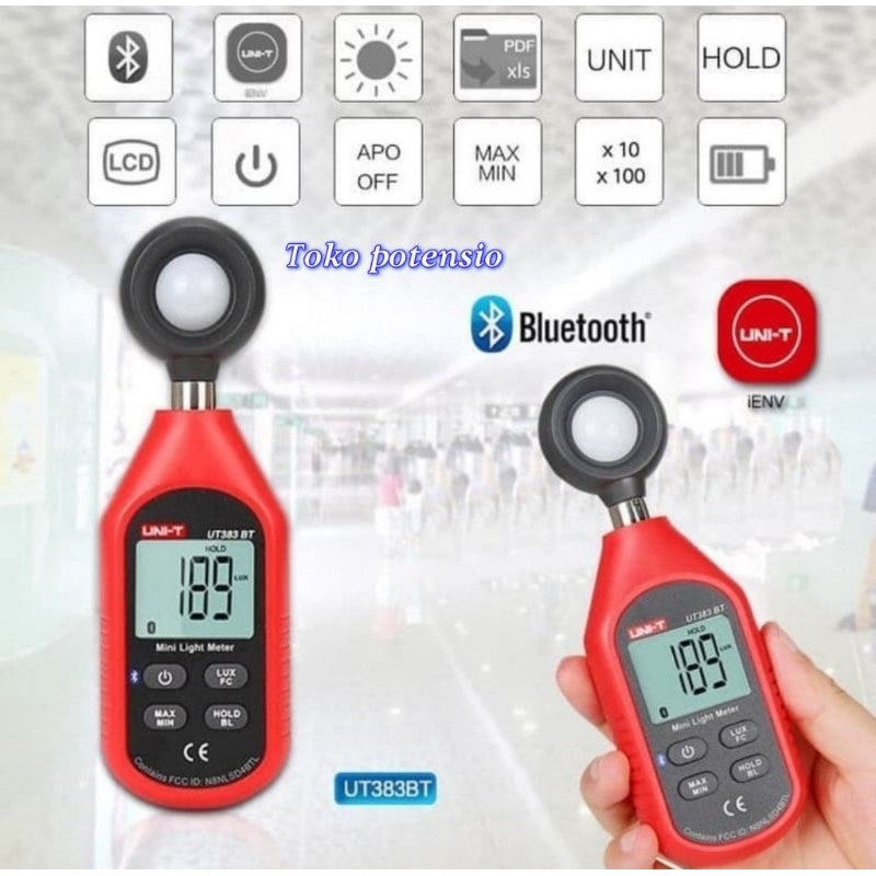 Jual LUX METER UNI-T UT383BT MINI LIGHT METER DIGITAL | Shopee Indonesia