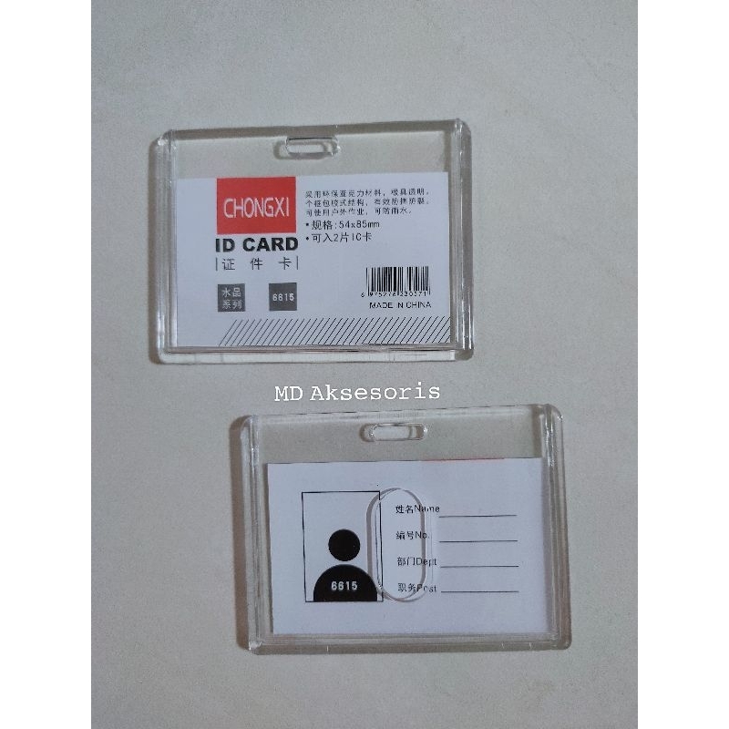 Jual Tempat Id Card Akrilik Transparan Holder Id Card Acrylic Id Card ...
