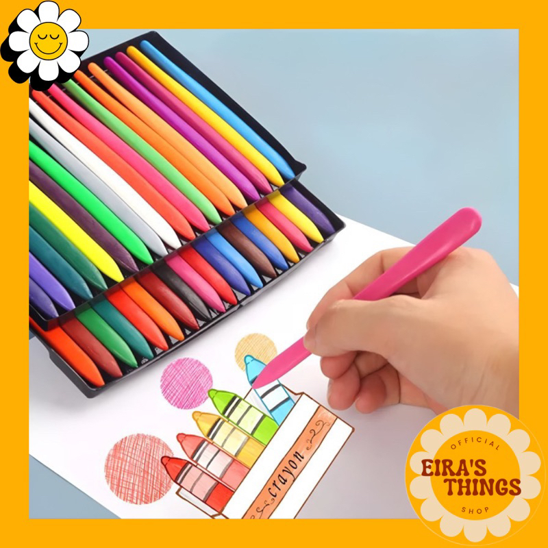 Jual Plastic Crayon 24/36 Warna Anti Air Lab Non Toxic High Quality ...