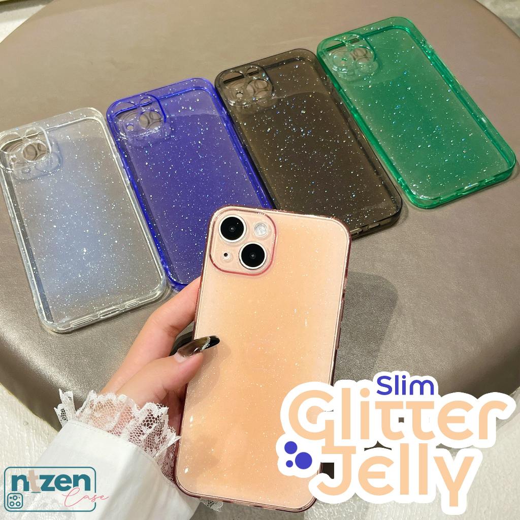 Jual Case Iphone SLIM GLITTER JELLY 11 12 13 PRO MAX | Shopee Indonesia