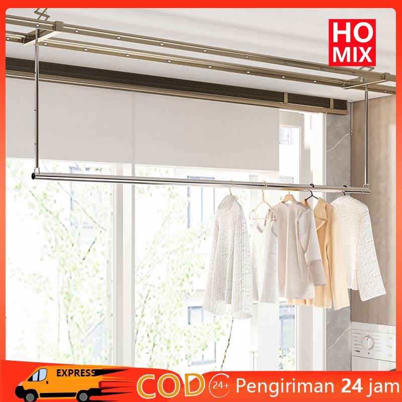 Jual HOMIX Jemuran Portable Lipat Dinding Stainless Steel Untuk Balkon ...