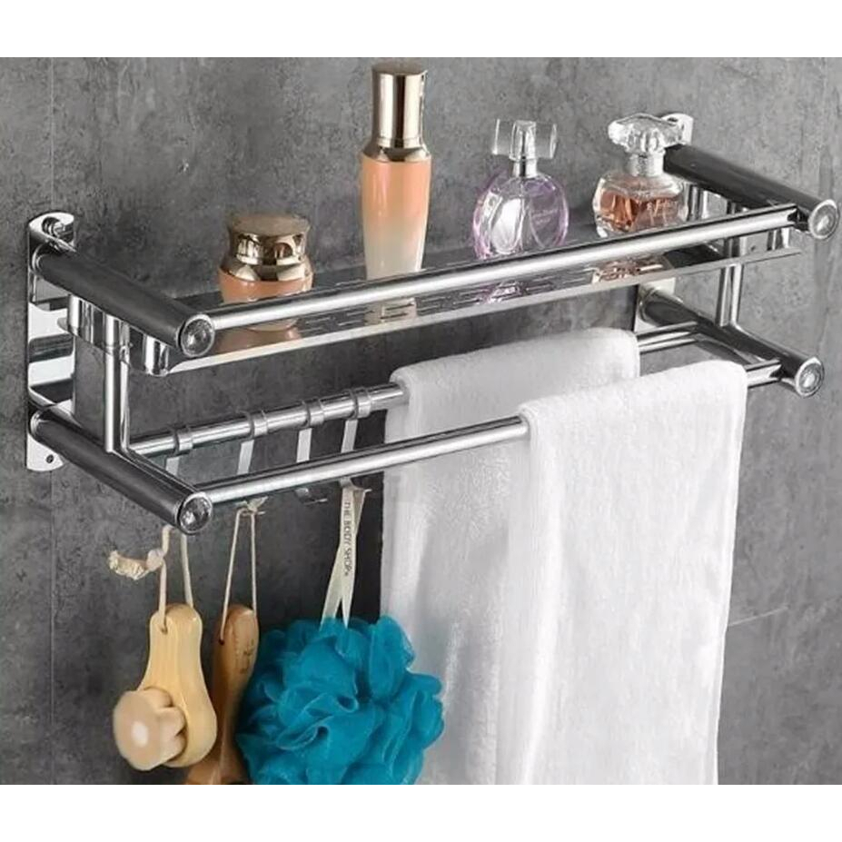 Jual Rak Kamar Mandi Gantung Tempat Handuk Sabun Stainless Steel 2 ...