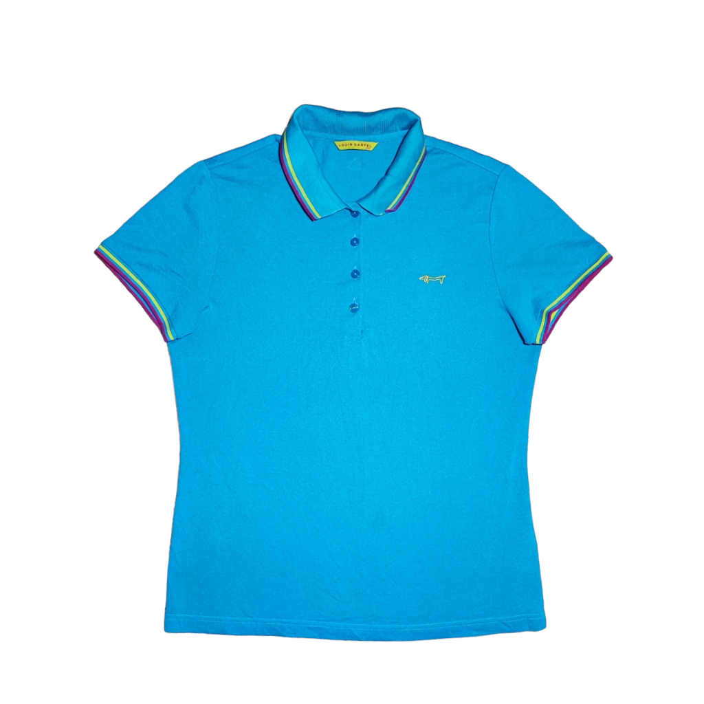 Jual Kaos Polo Dry Wanita LOUIS CASTEL GOLF Light Blue Branded Preloved ...