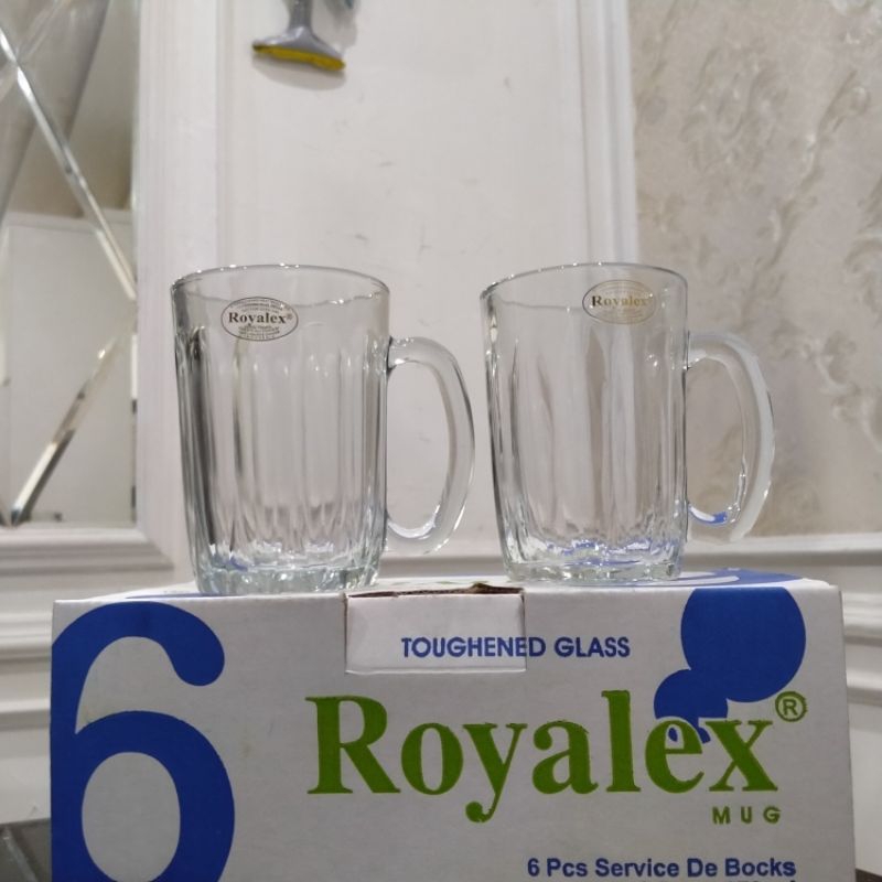 Jual 2 Size Mug Royalex FM360 & FM300 Set Isi 6 Pcs | Tempered Glass ...