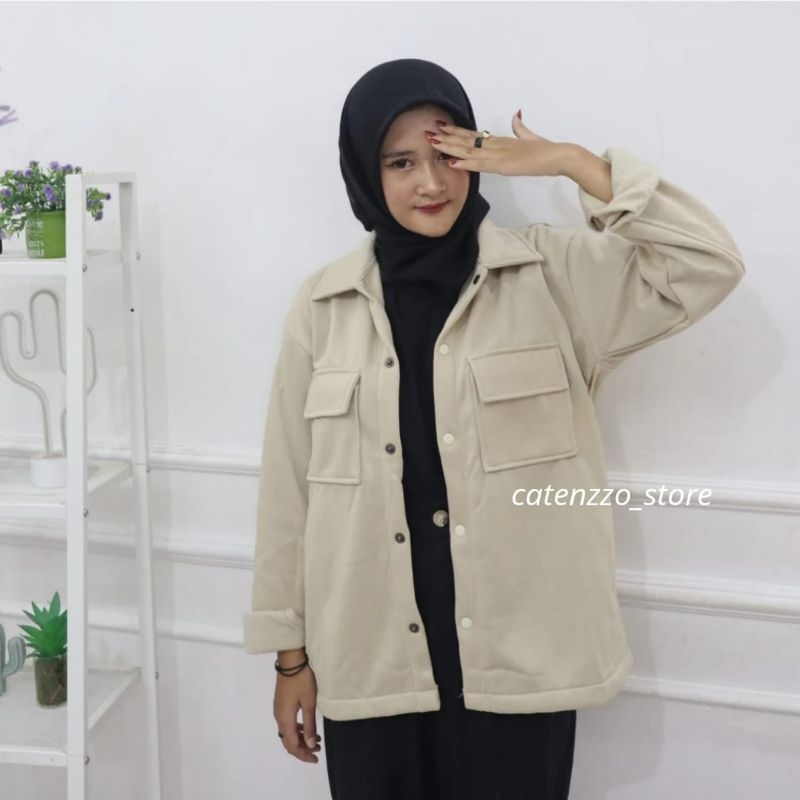 Jual Shacket Jacket Jaket Pria Fleece Tebal Man Jaket Pria Jaket Wanita ...