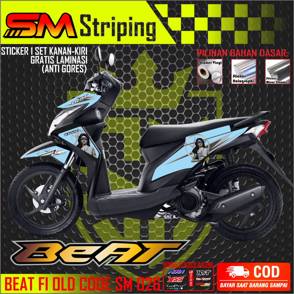 Jual Stiker Sticker Setiker Motor Beat Fi Street Iss VARIASI MEDUSA ...