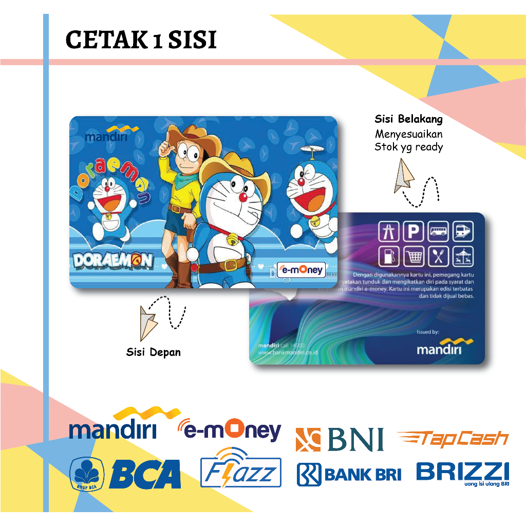 Jual KARTU EMONEY ANIME DORAEMON NOBITA COBOY MANDIRI FLAZZ BCA GEN 2 ...