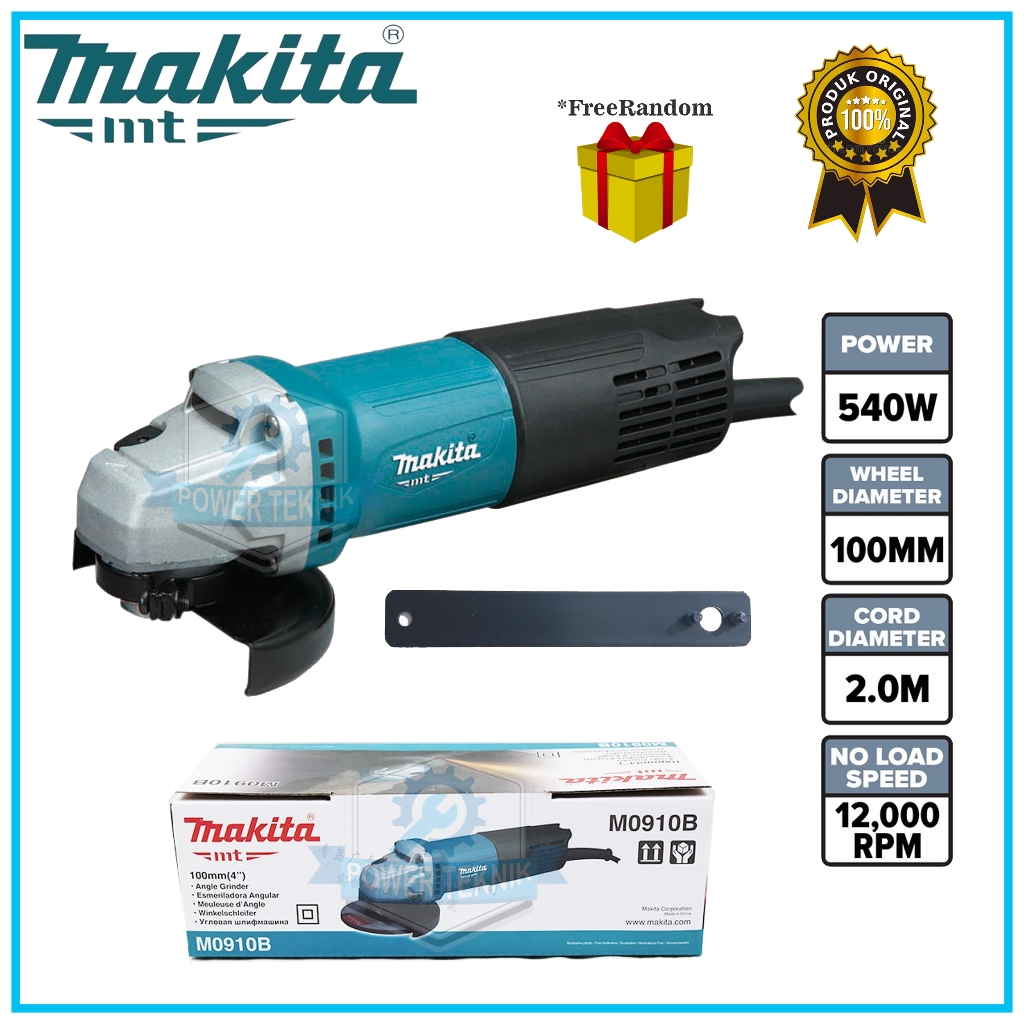 Jual Mesin Gerinda Tangan 4" MAKITA M0910B Gurinda Saklar Belakang 4 ...